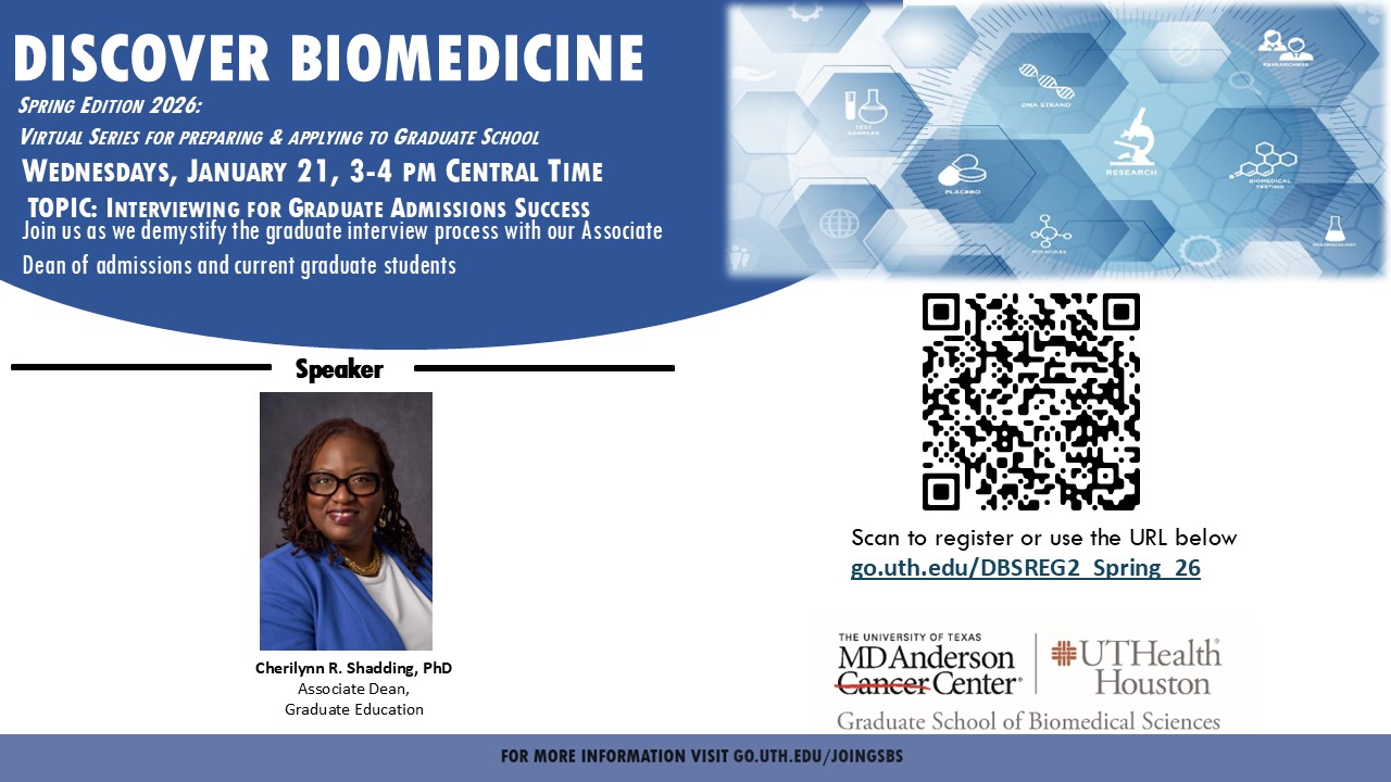 Discover Biomedicine: Interviewing for Graduate Admissions Success ...